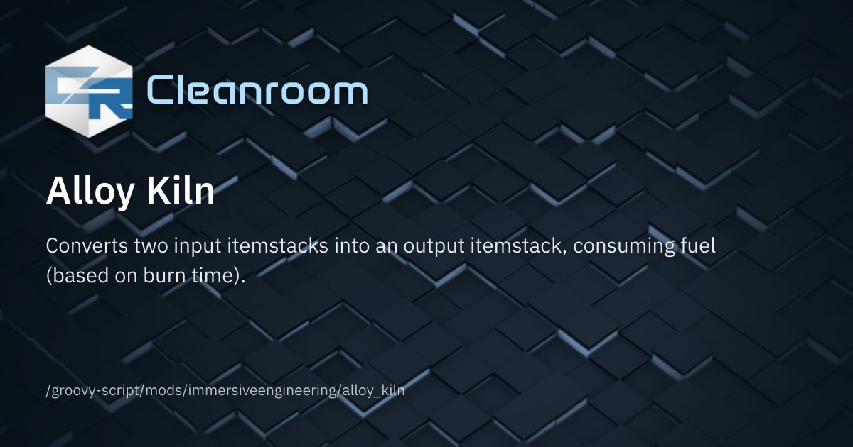 Alloy Kiln | Immersive Engineering | CleanroomMC