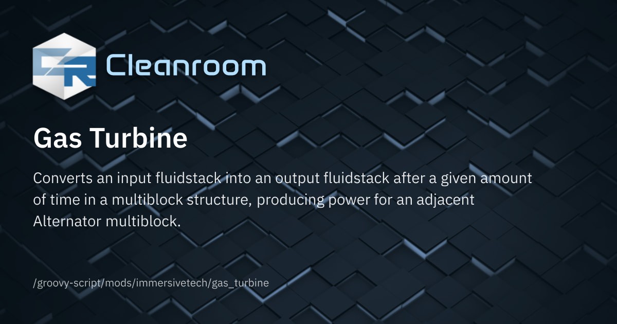 Gas Turbine | Immersive Technology | CleanroomMC