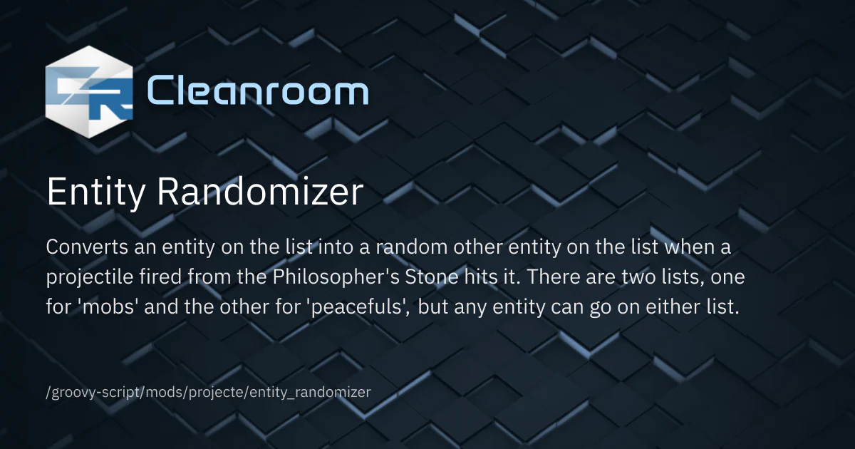 Entity Randomizer | ProjectE | CleanroomMC